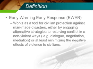 Early Warning, Early Response | PPTX