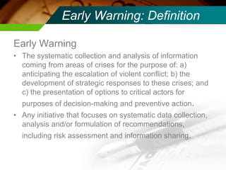 Early Warning, Early Response | PPTX