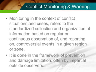 Early Warning, Early Response | PPTX