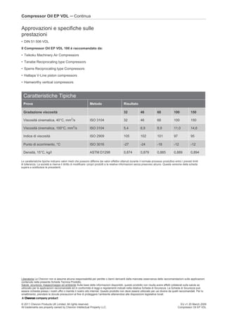 Texaco Compressor EP VDL 46-68-100-150 | PDF