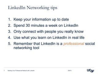 Building Your Professional Network with LinkedIn | PPT