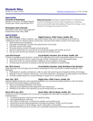 Elizabeth Wiley's Resume | PDF