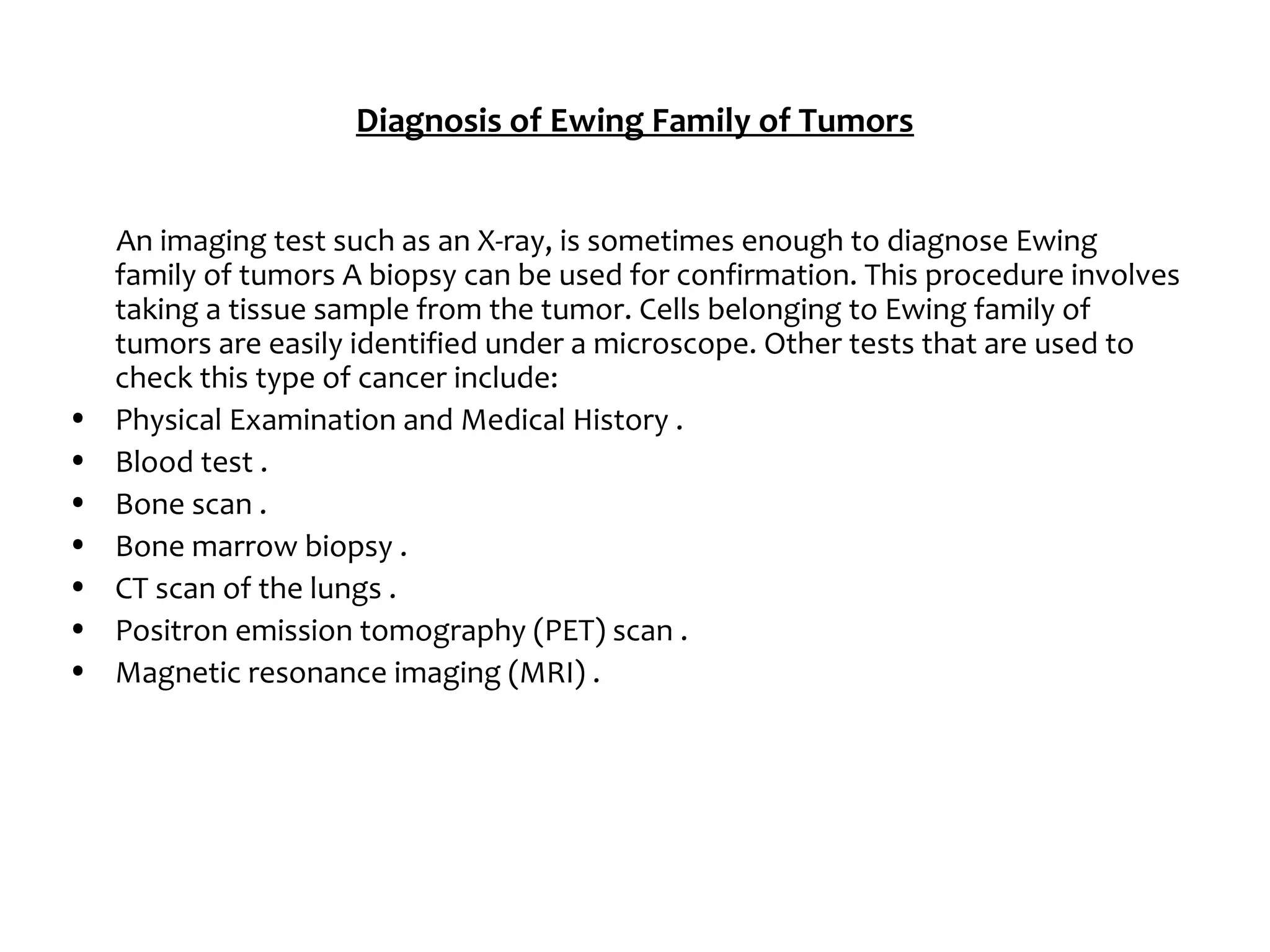 Ewing family of tumors | PPT