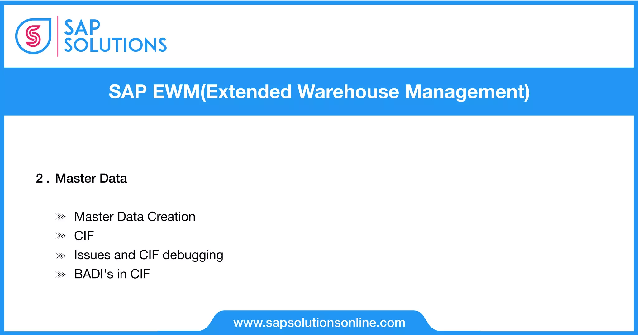 Sap EWM free online Tutorial | SAP EWM 9.1 Training | PDF