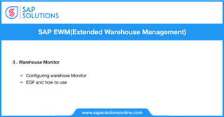 Sap EWM free online Tutorial | SAP EWM 9.1 Training | PDF | Logistics ...