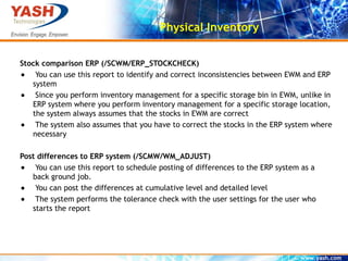 EWM Physical Inventory processing cycle | PPT