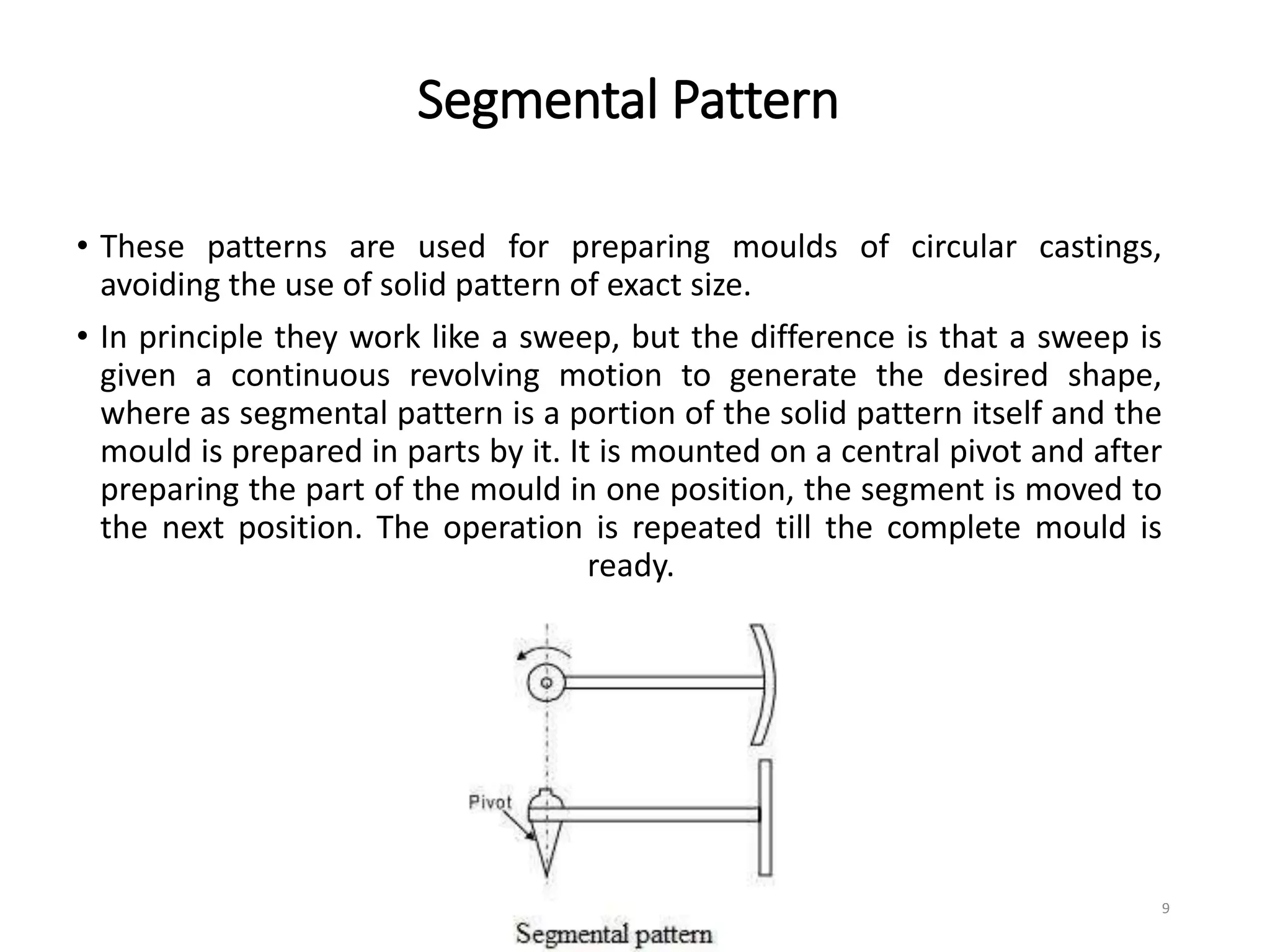 casting- Pattern types, pattern materials | PPTX