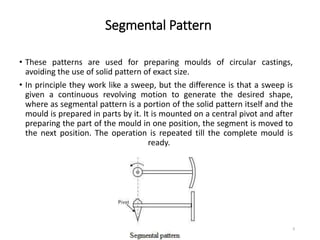 casting- Pattern types, pattern materials | PPTX