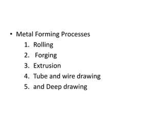 Rolling operation in metal forming | PPTX