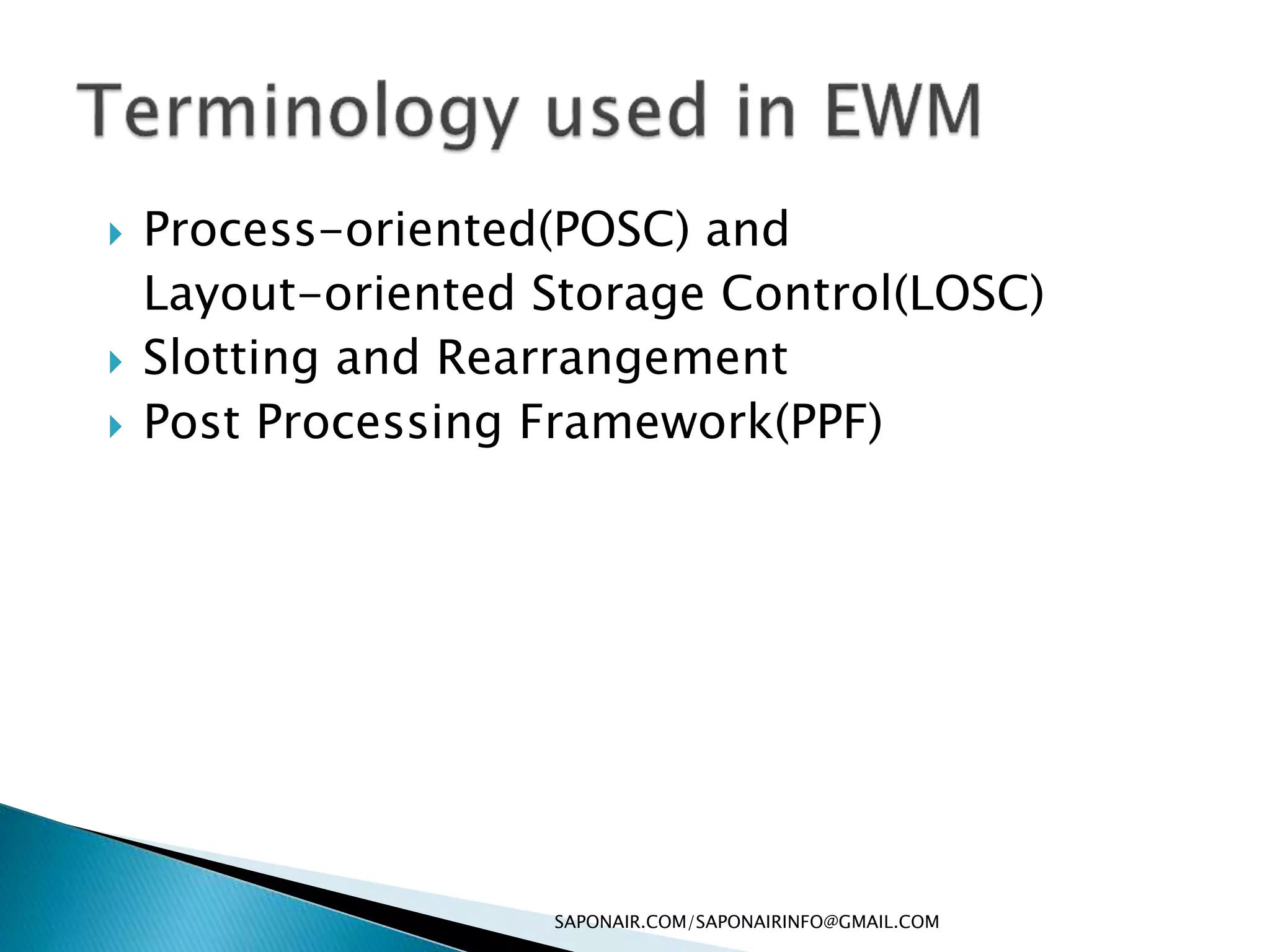 SAP EWM TRAINING | PPTX