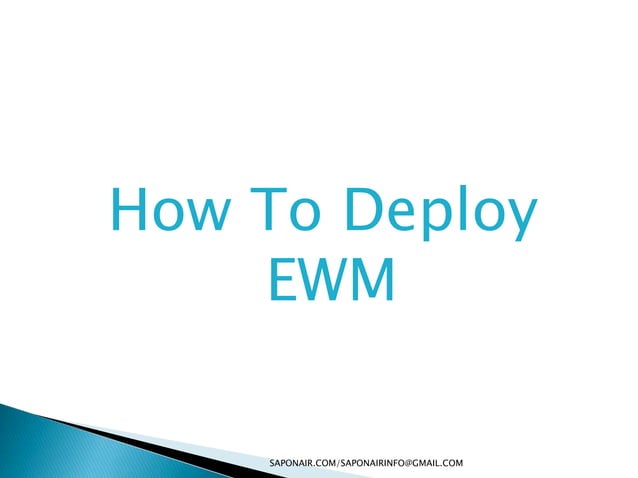 SAP EWM TRAINING | PPTX