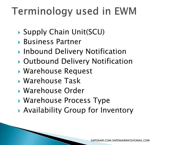 SAP EWM TRAINING | PPTX