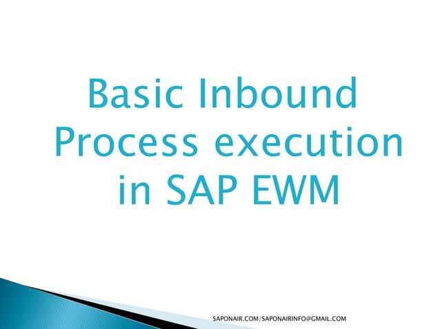 SAP EWM TRAINING | PPTX