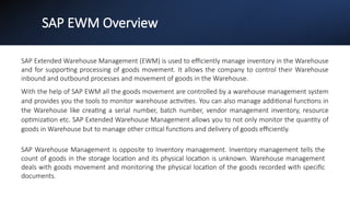 EWM Process Overview for sap mm use for all | PPT