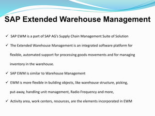 Ewm training ppt | PPTX