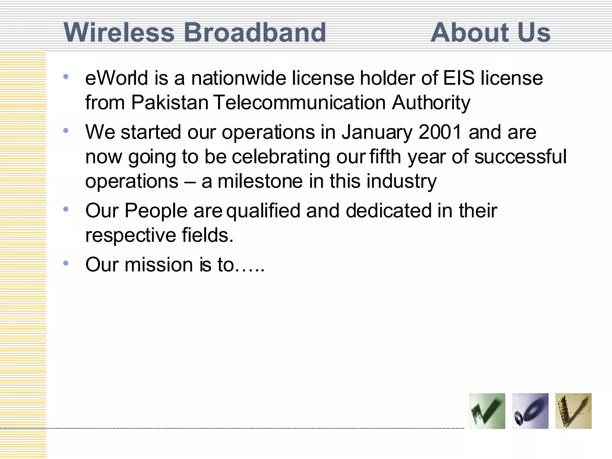 Eworld Wireless Broadband | PPT