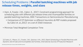 Constraint Programming - An Alternative Approach to Heuristics in Scheduling | PPT