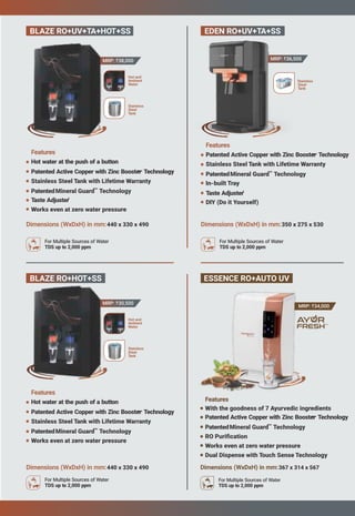 Aquaguard Latest Model with Copper and Zinc - Waamika Enterprises ...