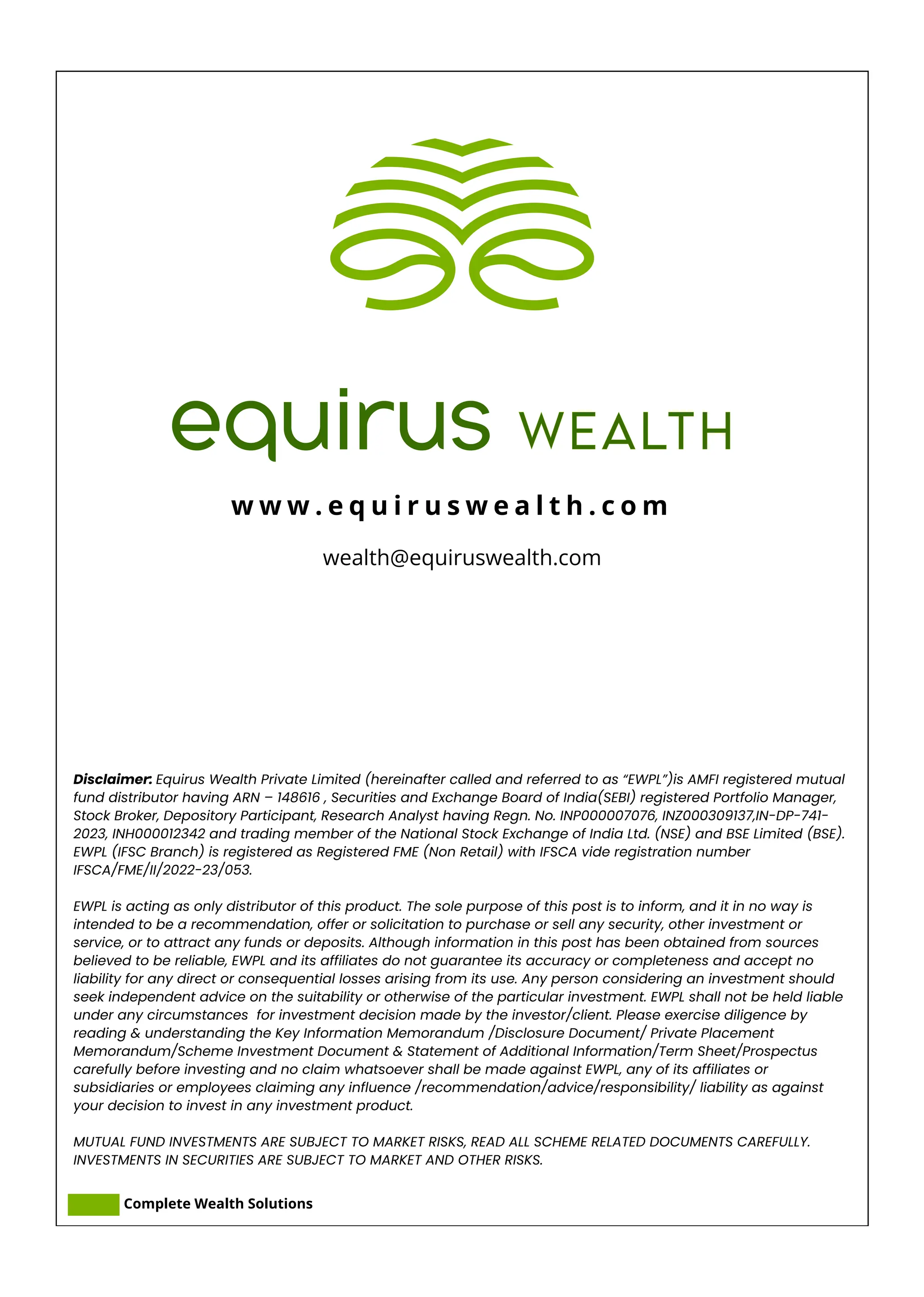 Equirus Wealth - All Investment Products | PDF