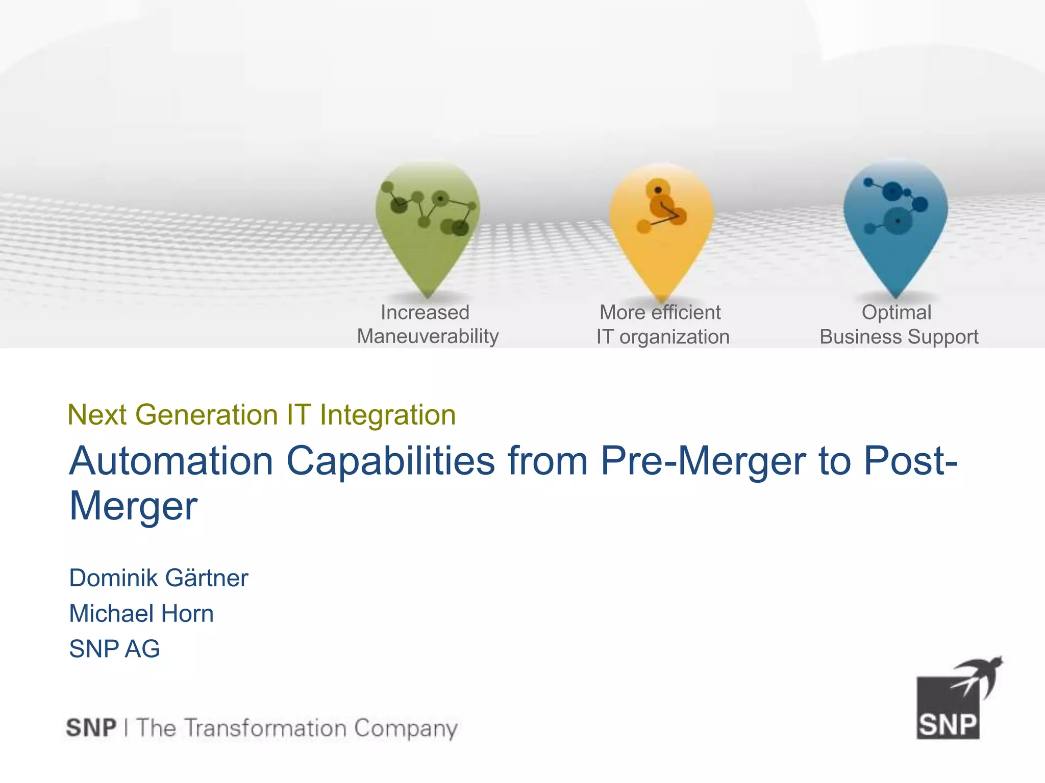 Next level IT integration by SNP AG | PPTX