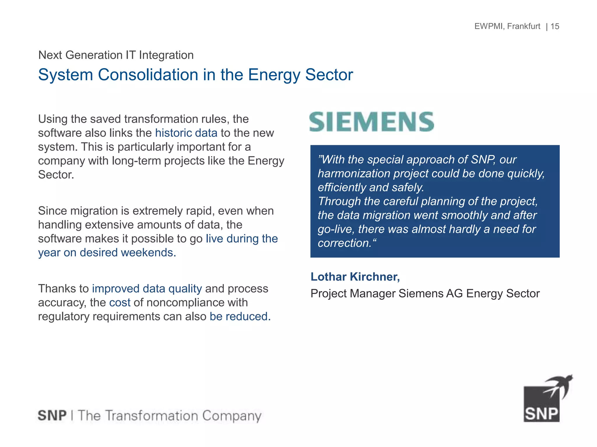 Next level IT integration by SNP AG | PPTX