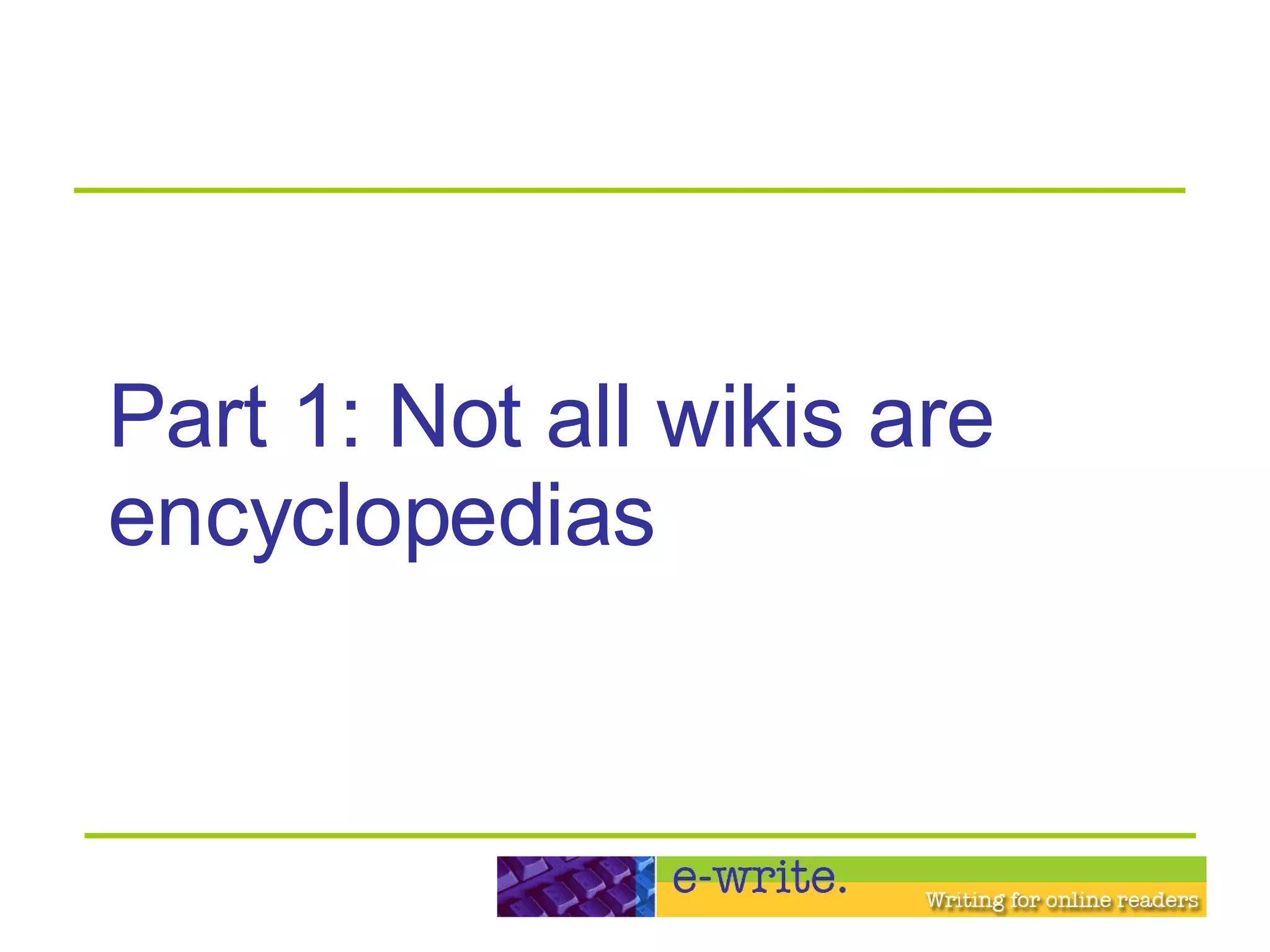 Wikis and Blogs: When, Why, and How to Use Them | PPT