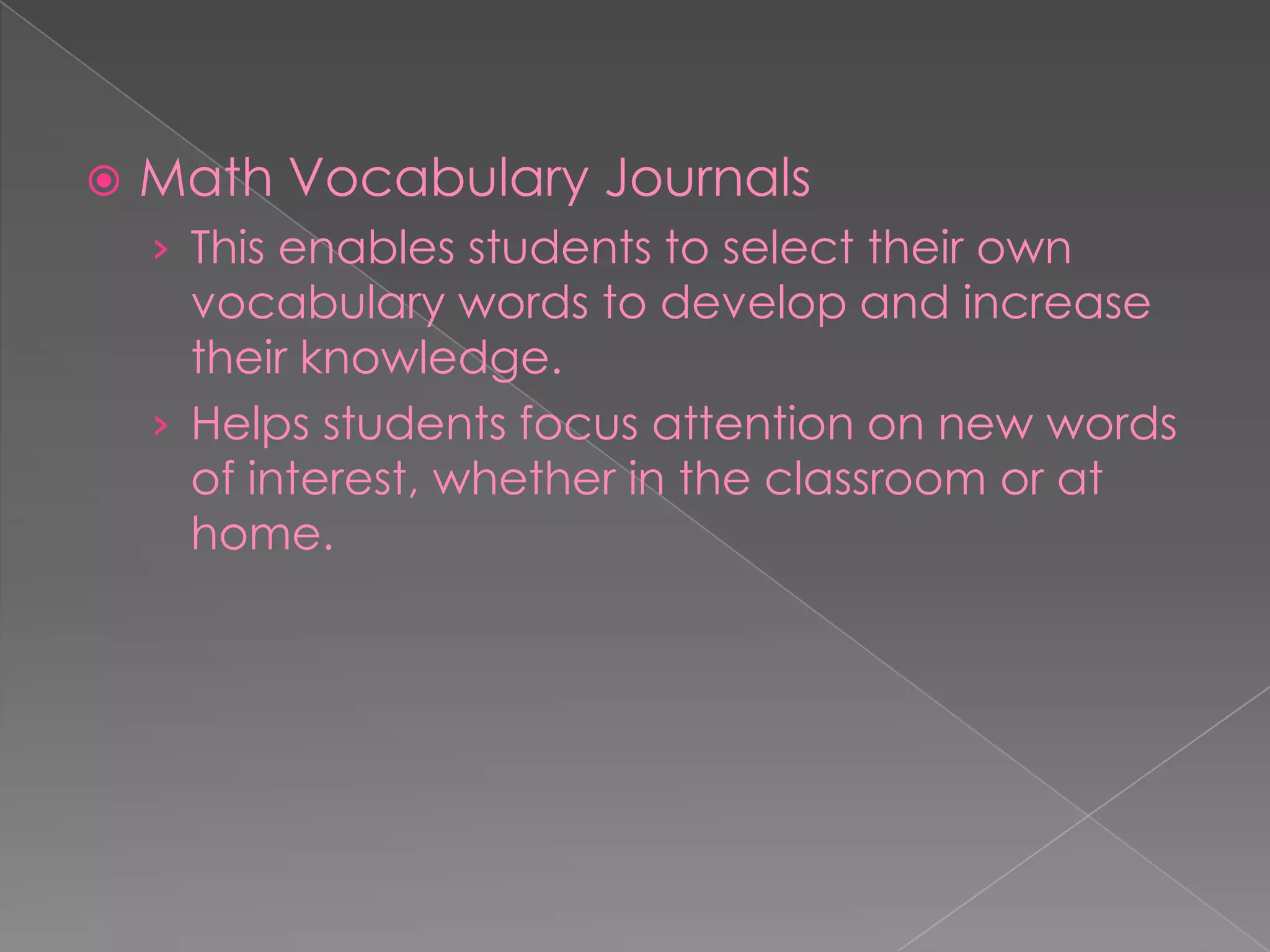 Writing In The Mathematics Classroom | PPT