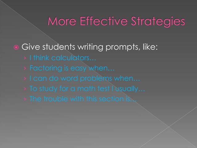 Writing In The Mathematics Classroom | PPT