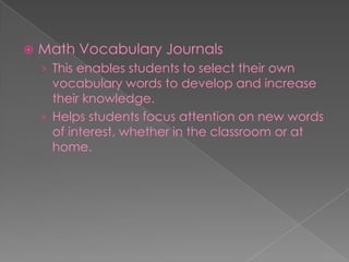 Writing In The Mathematics Classroom | PPT