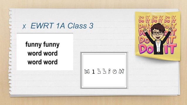 Ewrt 1 a plus class 3 | PPT