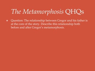 Ewrt 1 c class 25 the metamorphosis | PPTX