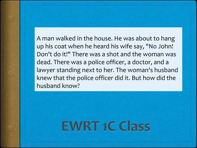 Ewrt 1 c class 40 | PPT