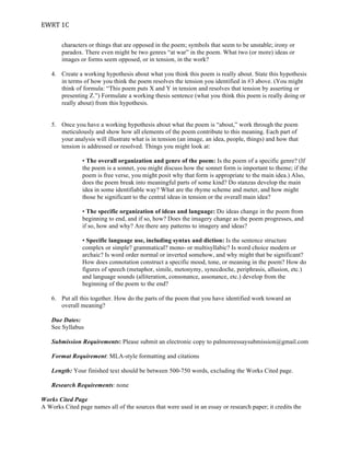 Ewrt 1 c essay 1 | PDF
