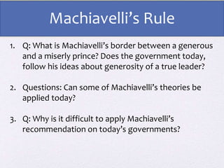 Ewrt 2 class 11 machiavelli | PPT