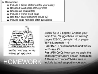 Ewrt 2 class 14 thoreau | PPTX | Religion & Spirituality