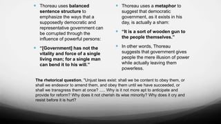 Ewrt 2 class 14 thoreau | PPTX | Political Issues & policy | Politics