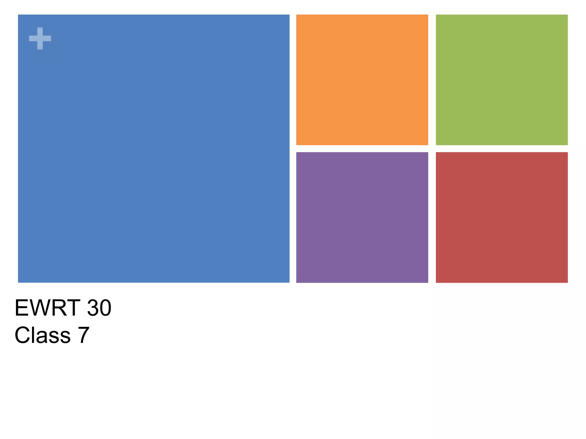 Ewrt 30 class 7 | PPT