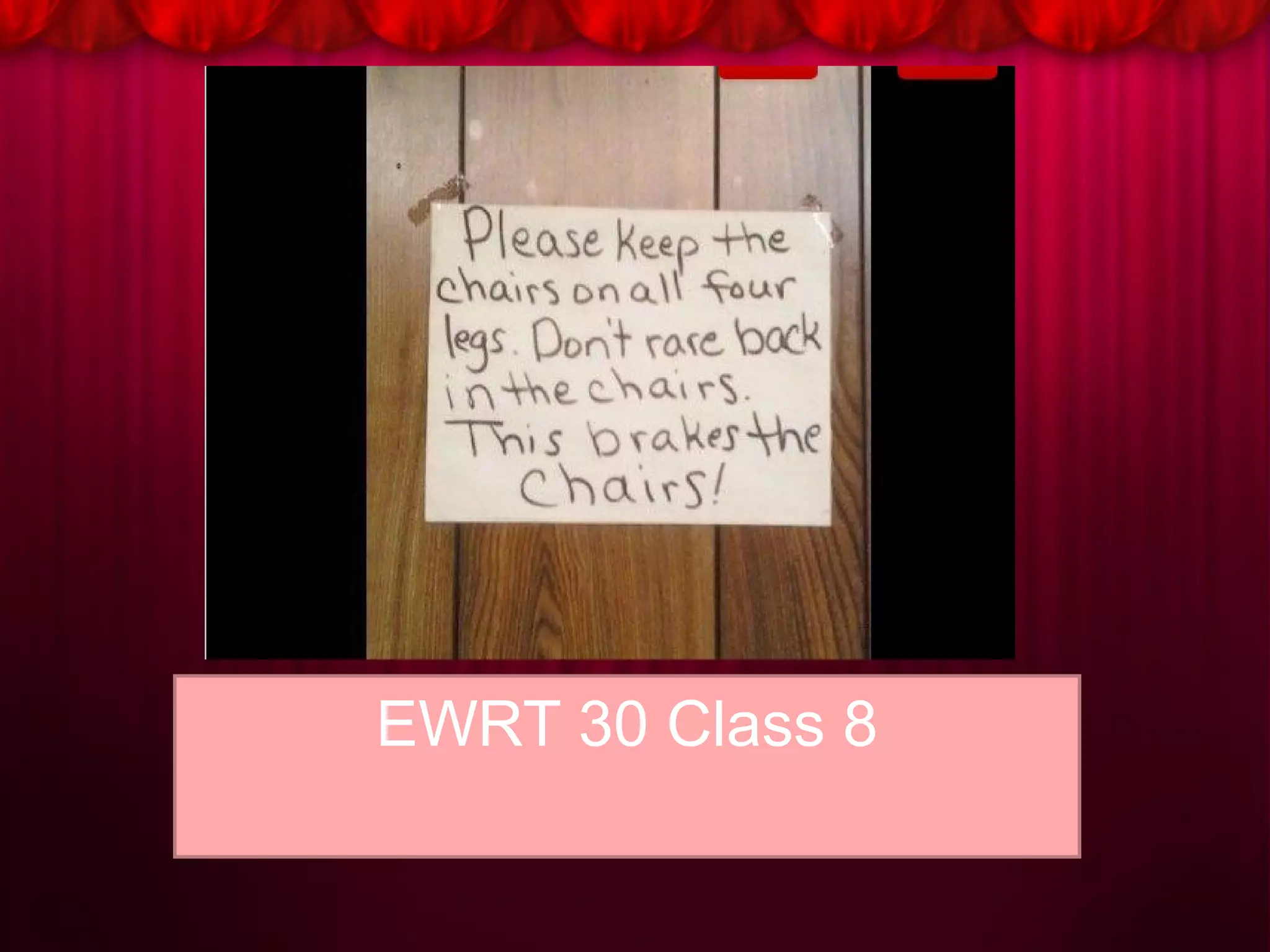 Ewrt 30 class 8 | PPT | Drama | Genres