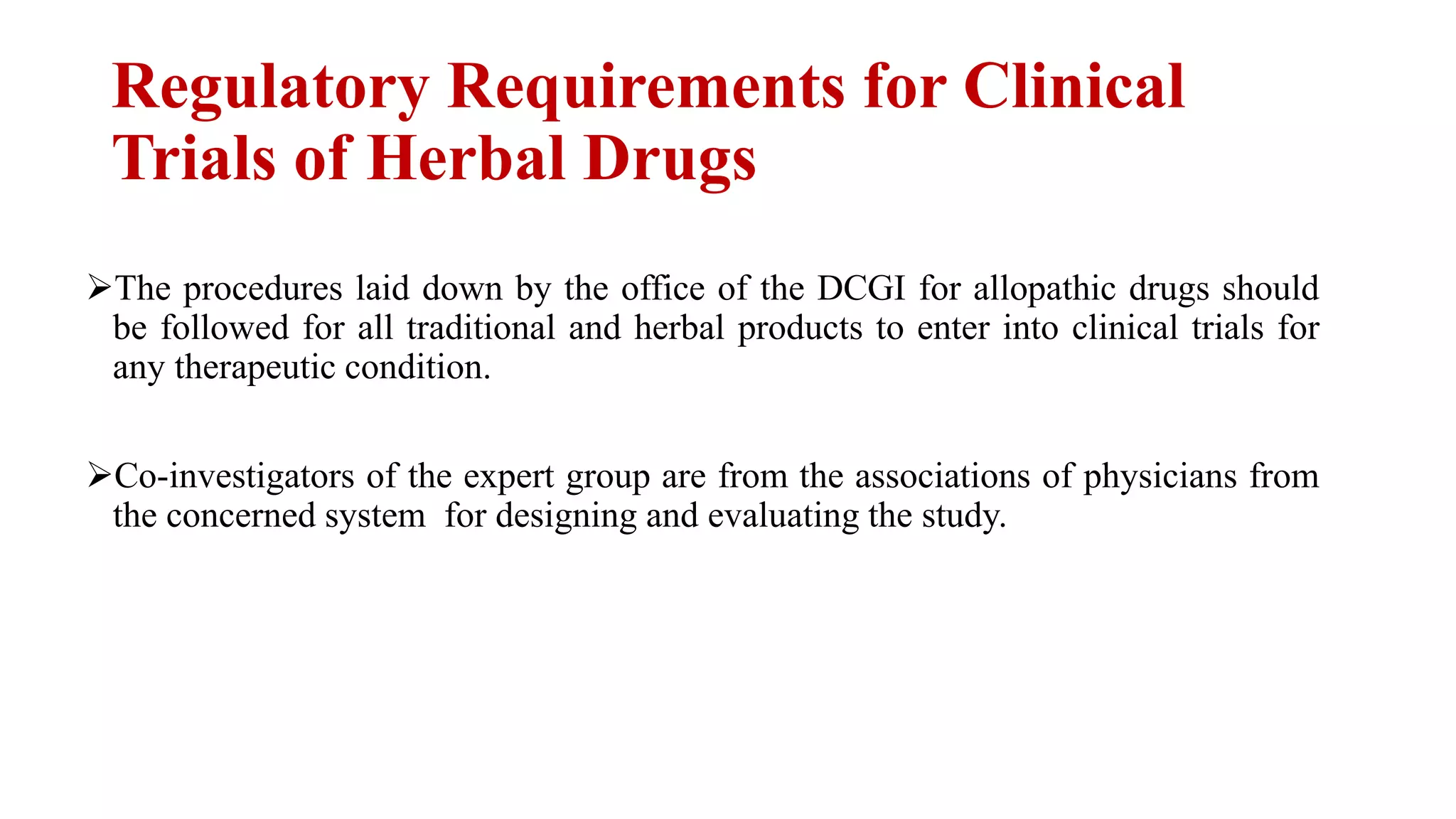 Regulation of herbal drugs | PPTX