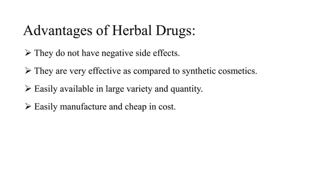 Regulation of herbal drugs | PPTX | Herbs and Supplements | Alternative ...