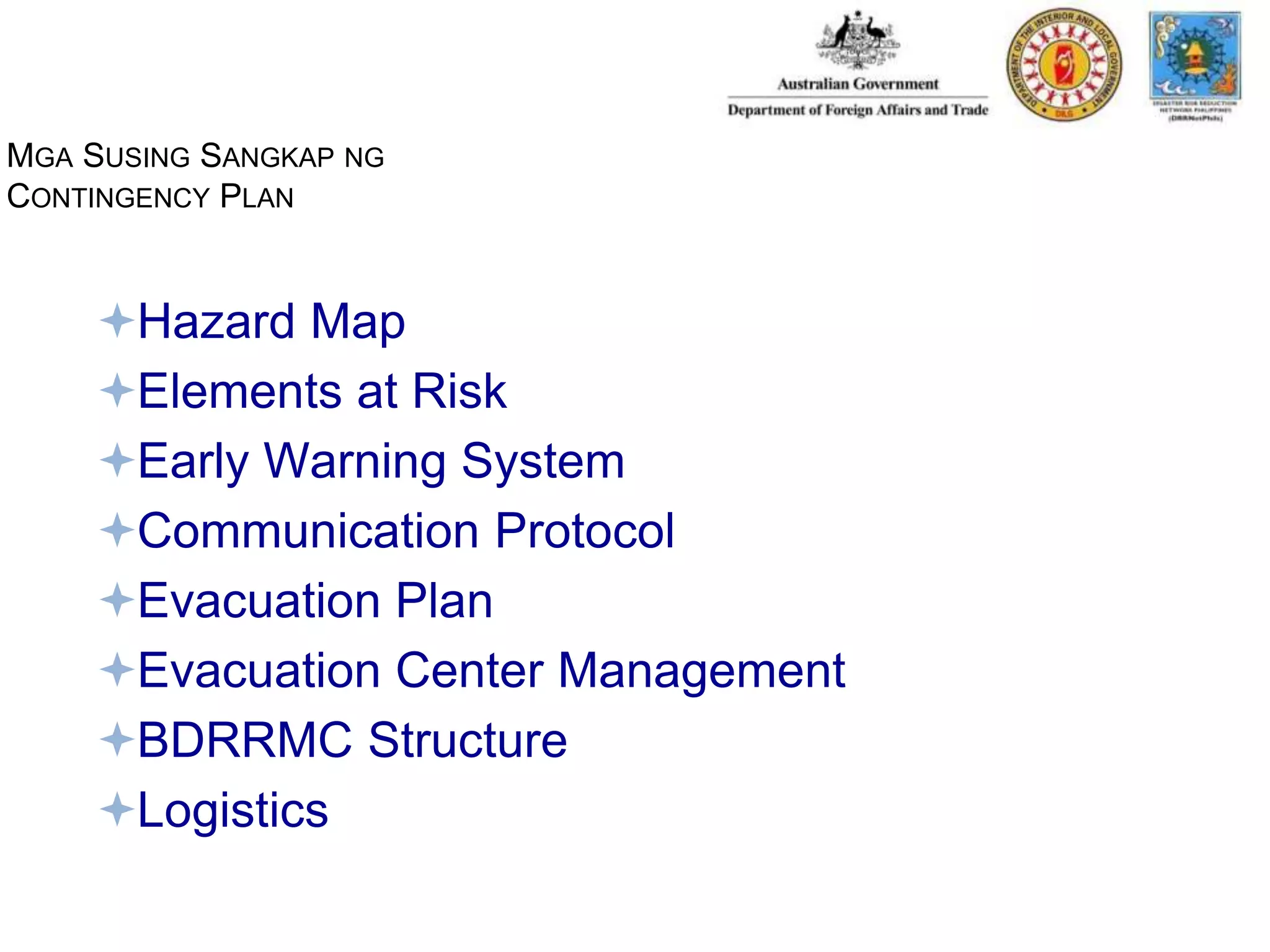Barangay Bambang Disaster Risk Reduction and Management Planning ...