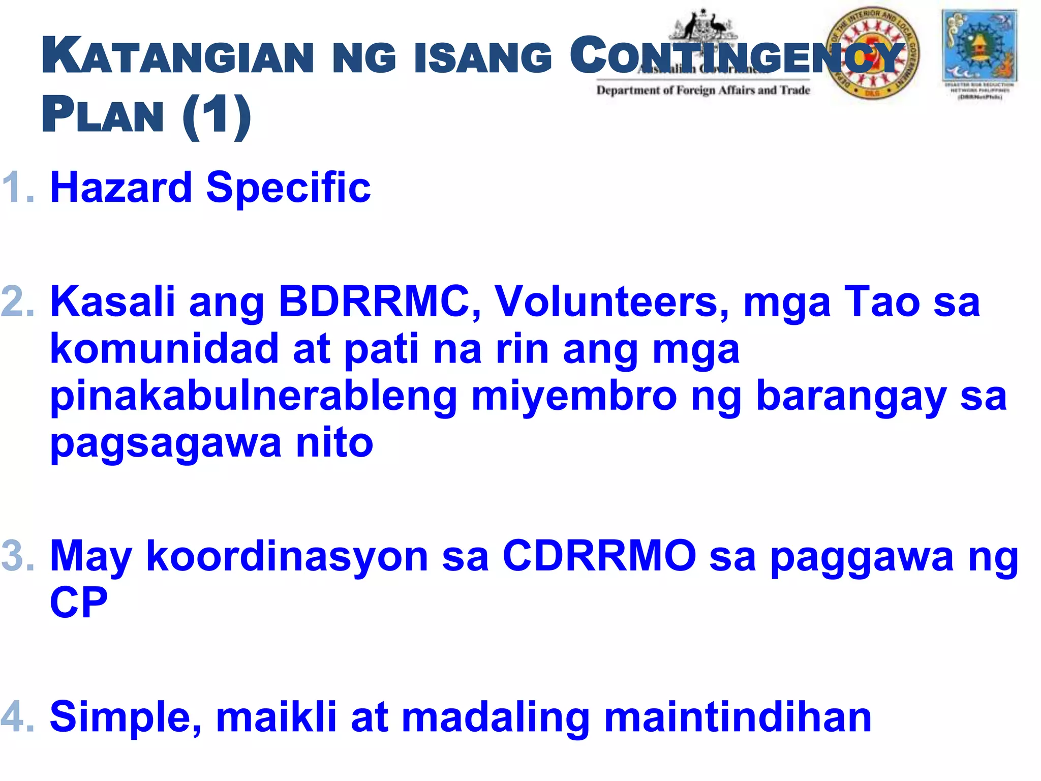 Barangay Bambang Disaster Risk Reduction and Management Planning ...