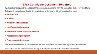 EWS certificate application | PDF