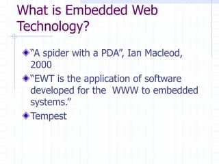 Embedded Web Technology - Seminar Topic Report.ppt