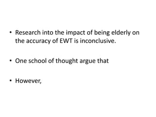 Ewt elderly | PPT