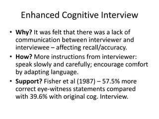 Ewt the cognitive interview | PPTX