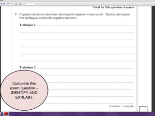 Ewt the cognitive interview | PPTX