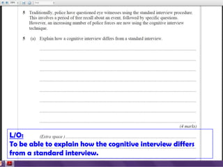 Ewt the cognitive interview | PPTX