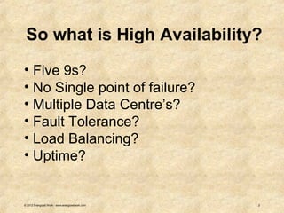System Availability Talk | PPT