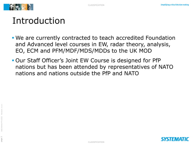 EW training overview presentation | PPTX